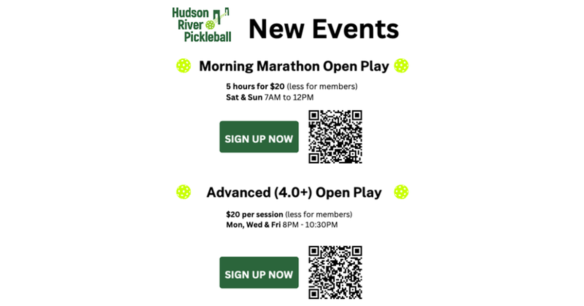 Morning Marathon Open Play